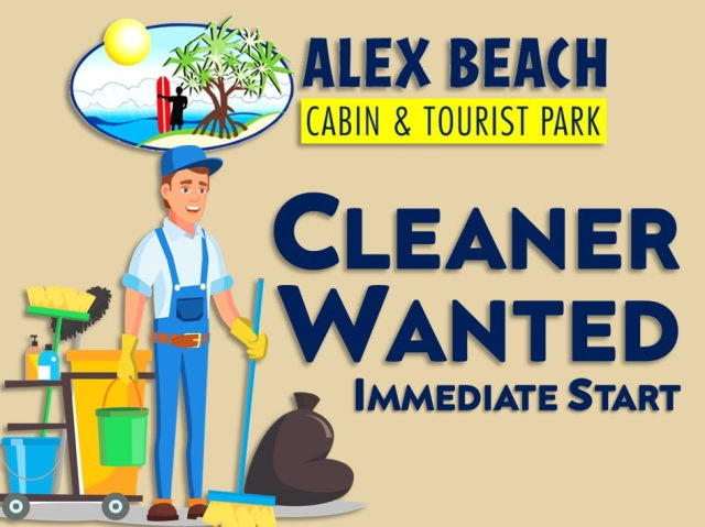 Public Area Cleaner & Housekeeping Support Alex Beach Cabins & Tourist ...
