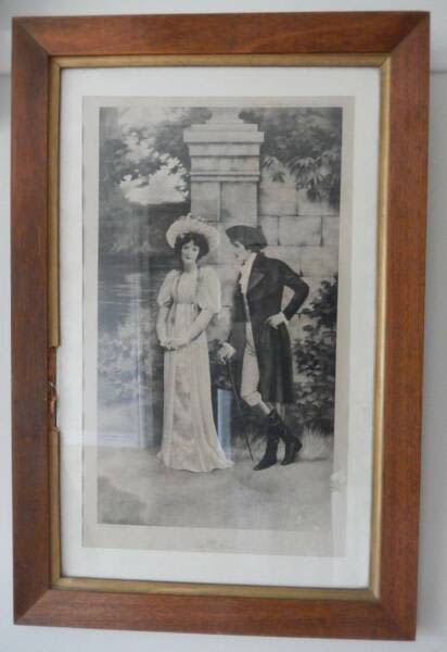 Antique original print 'In love' (1904) English Harry Baldry artist ...