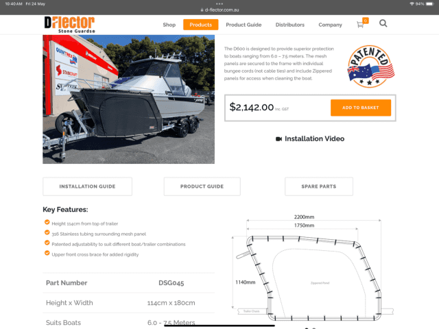 Boat trailer stone deflector D600 | Boat Accessories & Parts | Gumtree ...