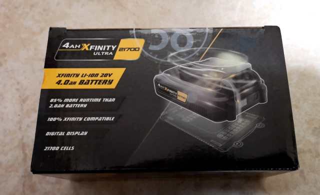 WORKZONE XFINITY PLUS 20V 4.0AH 4ah LI-ION BATTERY 21700 Cell - Power ...
