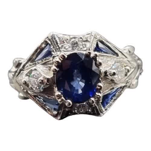 18ct White Gold Ladies Diamond Ring Size N 0.26ct TDW - Women's ...