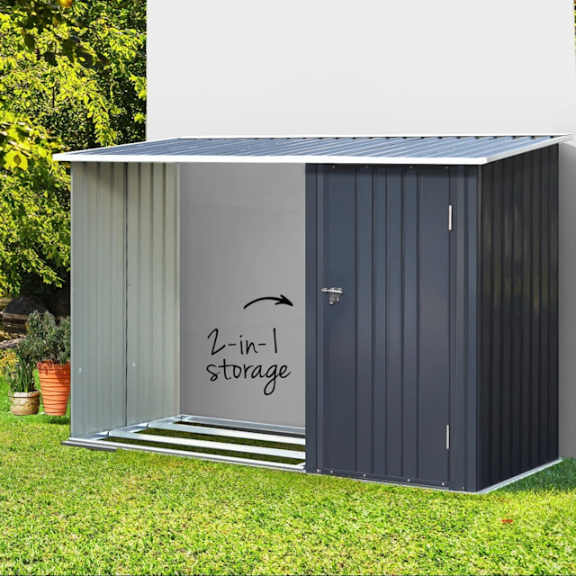 Garden Shed 2.49x1.04M Sheds Outdoor Tool Storage Workshop House Steel ...