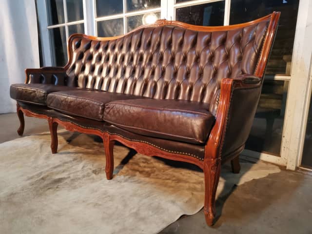 Gorgeous Rococo Louis XV Chesterfield Leather Sofa -Can Deliver | Sofas ...