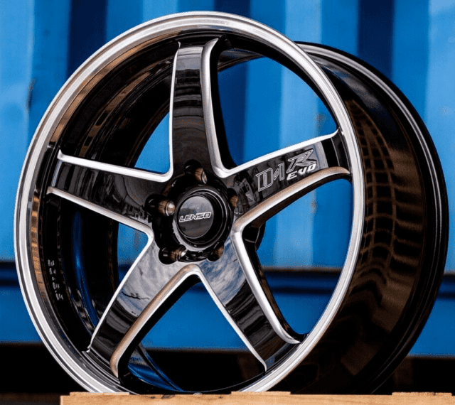 20 Lenso D1R-EVO Rims Gloss Black Milled Mirror Lip VE - VF 20x8.5/10 ...