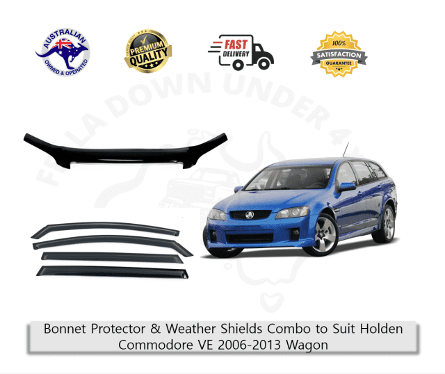 Bonnet Protector & Weather Shields Holden Commodore VE Wagon 2006-13 ...