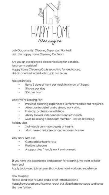 Cleaning Superstar Wanted(CALOUNDRA)(Happy Home Cleaning co) | Cleaner ...