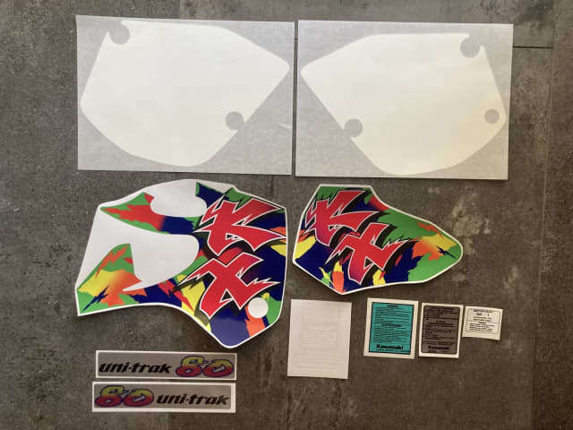 Kawasaki 1994 KX80 KX100 Full Decal Set including Backgrounds ...