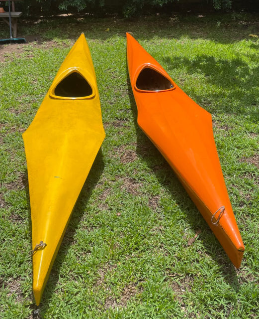 Free to a good home: 2 downriver kayaks | Kayaks & Paddle | Gumtree ...