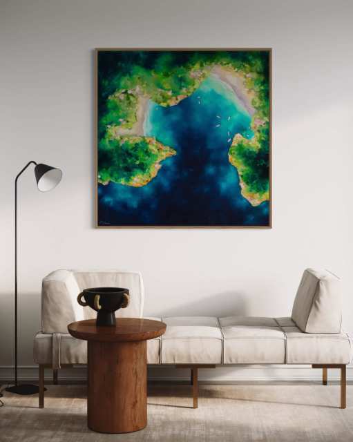 ABSTRACT PAINTING of WILSONS PROM, by a local artist, Framed | Art ...