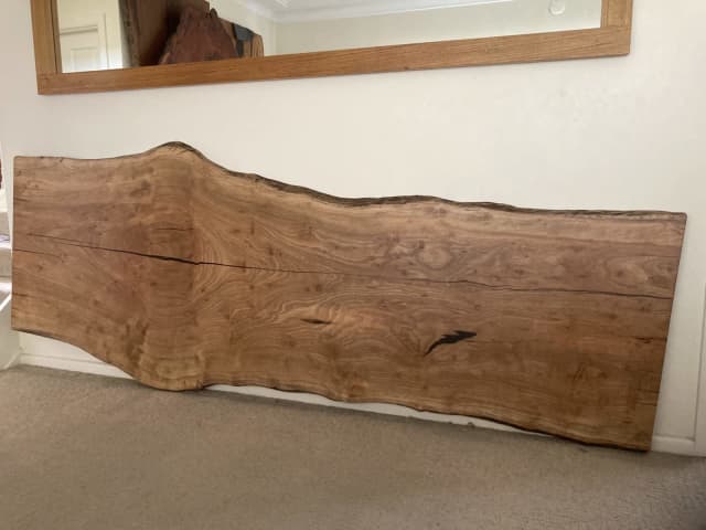 Spotted gum hardwood natural live edge timber slab for dining table ...