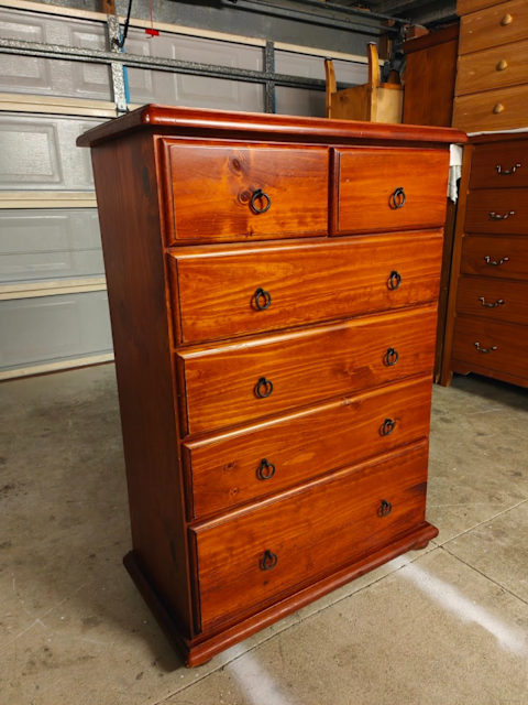 VGC wooden solid 6 drawers tallboy metal runner can deliver - Dressers ...