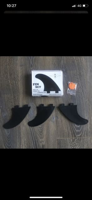 FCS1 Surfboard Fins: NEW Oli Plastic Thruster Set (with Fin Key ...