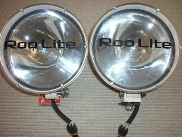 Pair of Lightweight Roolite Roo Lite Halogen Long Range Driving Lights ...