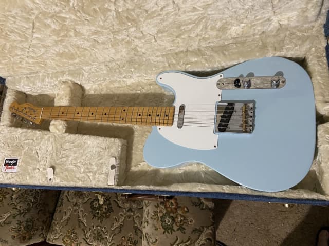 Fender vintera sonic blue telecaster as new condition | Guitars & Amps ...