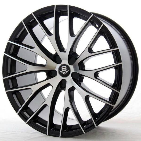 20" V8 V-22 Black Machined Face Alloy Wheels. Tyre Packages available ...