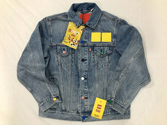 2020 L/Ed Levis LEGO DOTS Blue Denim Jacket Vintage Fit Mens M BNWT ...