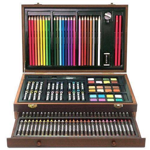Complete Paint Drawing Art Kit Wooden Box Set Storage Case 138 | Art ...