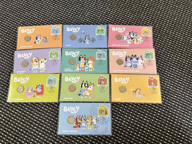 Bluey PNC 10 Coin Carded Collection Set - Set of 10 Envelope Privy ...