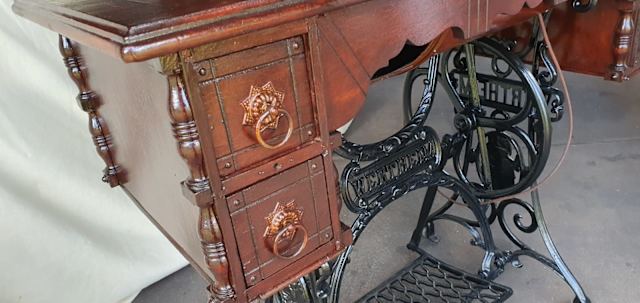 Wertheim sewing machine with restored cabinet table circa 1920 ...