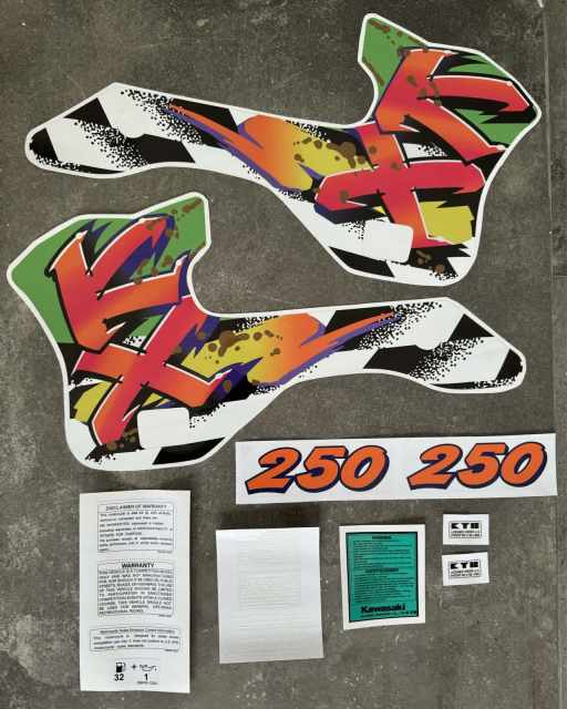 Kawasaki 1995 KX250 Reproduction Decal Set / Sticker Kit | Motorcycle ...