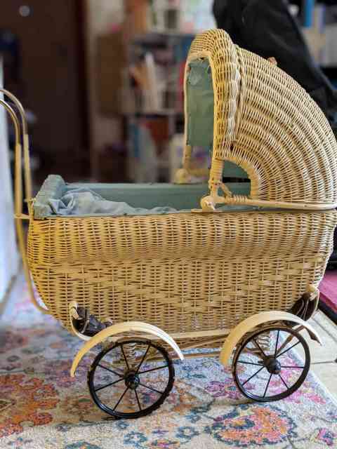 Antique cane doll Pram Vintage Pram dolls - Other Antiques, Art ...