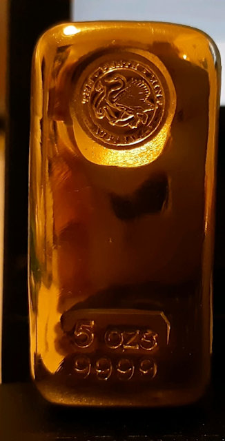 5 OZ Left-facing Swan Gold Bar - Collectables in Sydney City NSW ...