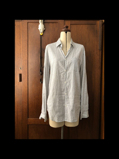 Country Road Linen/cotton long stripe shirt womens size S, Aus 8 - Tops ...