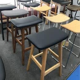 New bar stool Kitchen counter stool padded seat backless Scandinavian ...