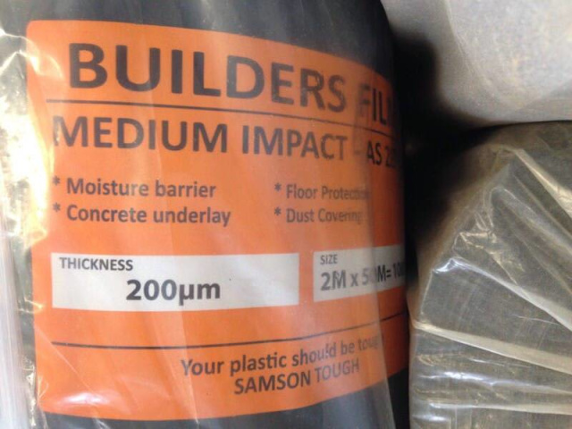 Builders Film Moisture Barrier Concrete Underlay Floor Protection ...