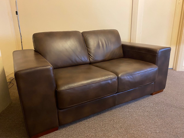 Plush - Leather Sofa 2 seat (KEEN TO SELL) | Sofas | Gumtree Australia ...