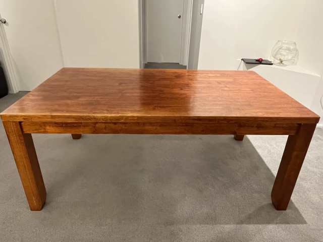 Solid wooden rectangle dining table (L)995mm * (W) 1800mm * (H)750mm ...