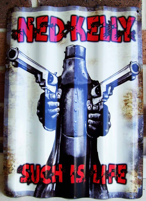MAN CAVE SIGN NED KELLY METAL NEW SIGN $20 | Other Antiques, Art ...