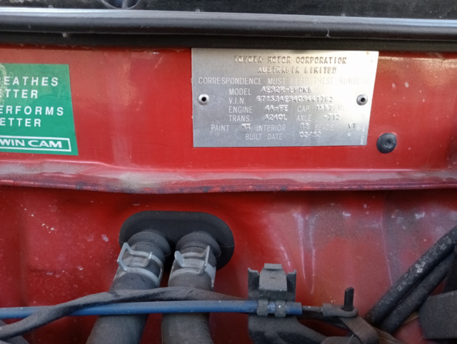 Toyota Corolla Sedan 1992 AE92R Engine, Auto Trans and other parts ...