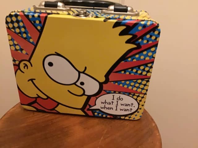 Simpsons Bart Homer retro metal lunch box | Collectables | Gumtree ...