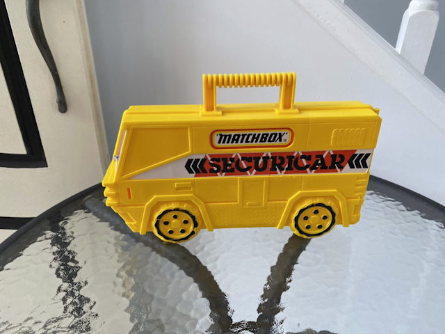 Vintage Matchbox Securicar Carry Case Car Storage Box w Handle Yellow ...