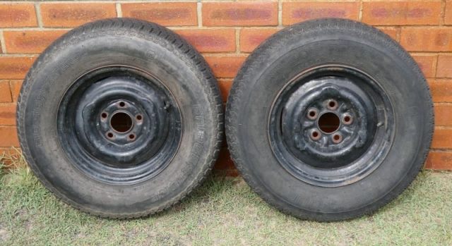 R13 tyred wheels with 5 stud rim | Wheels, Tyres & Rims | Gumtree ...