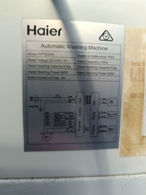 6kg washing machine Hair brand great working condition - Washing ...