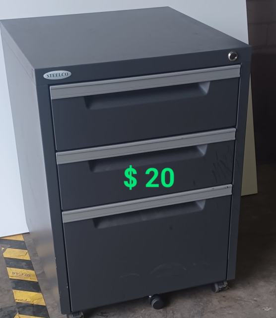 Steelco desk table filing storage cabinet office stationery work tools ...