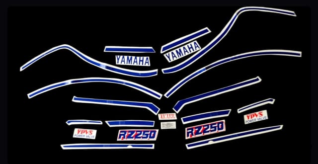 YAMAHA RZ250 RZ350 1985 YPVS FAIRING GRAPHIC DECALS KIT | Motorcycle ...