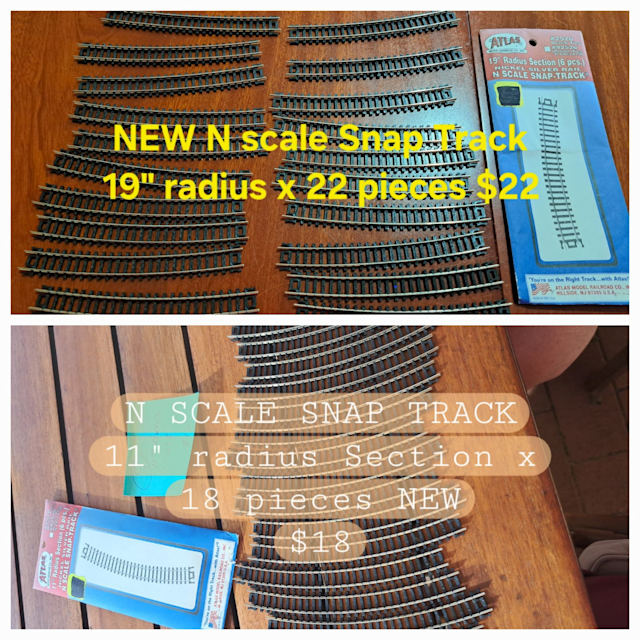 Model Trains NEW N SCALE radius x 48. puck up area Byford ...
