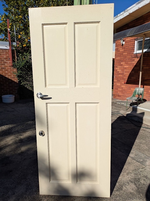 External Solid Timber Door with Locks and Key - Building Materials in ...