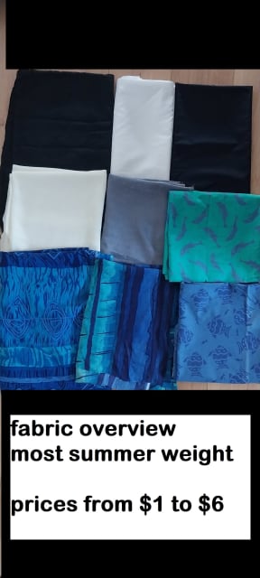 Summer Fabric clearance, neutrals and patterns, from $1 to $6/piece ...
