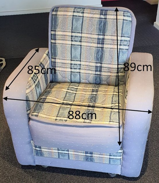 CHEAP Single seater purple sofa with under storage, Carlton pickup ...