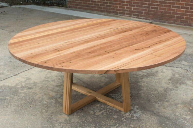 Anglesea - Large Round Dining Table - Solid Messmate or Blackbutt ...