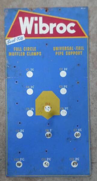 OLD VINTAGE WIBROC MASONITE RACK SIGN | Collectables | Gumtree ...