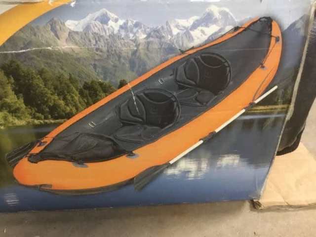 2-person inflatable kayak canoe boat, paddles, quick fill pump | Kayaks ...