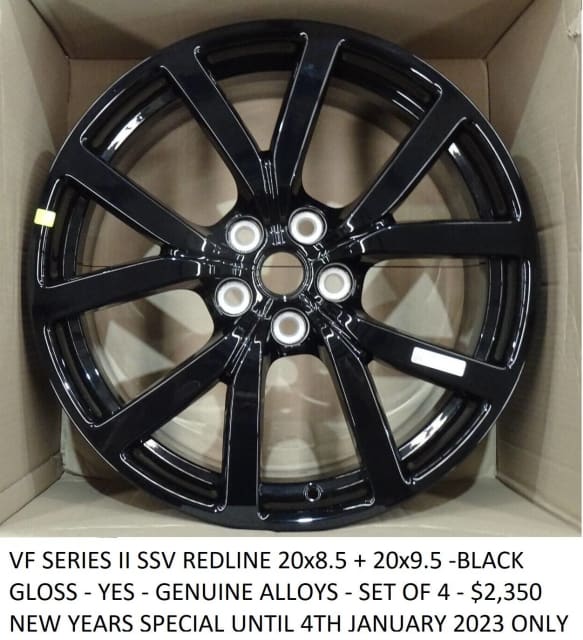 VF SERIES II SSV REDLINE WIDEPACK GENUINE 20x8.5 20x9.5 GLOSS BLACK ...