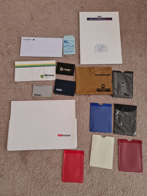 Bank memorabilia bank book holders folders pockets vintage bulk lot ...