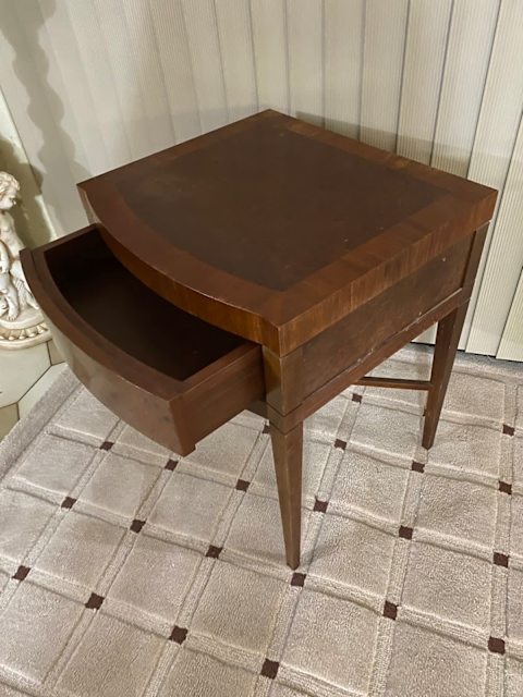 Vintage Retro Hall Table with Bow Front Drawer,Lift Top Side Table ...