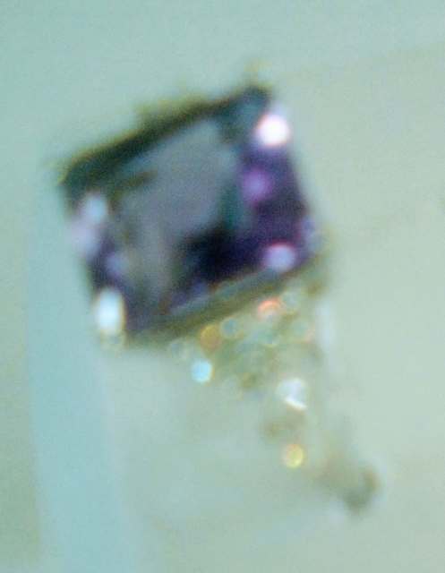 Amethyst Ring 3.29carat 6Brilliant Cubic Zirconia (3each side) Silver ...